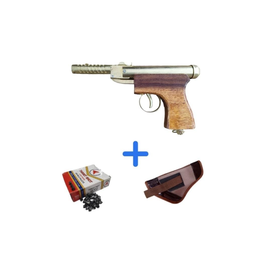 PRINCE GOLD WOODEN AIR GUN COMBO - SWASTIC POLICE STORE