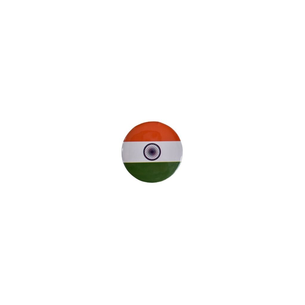 Indian Small Flag Pin Up Round Badges - SWASTIC POLICE STORE